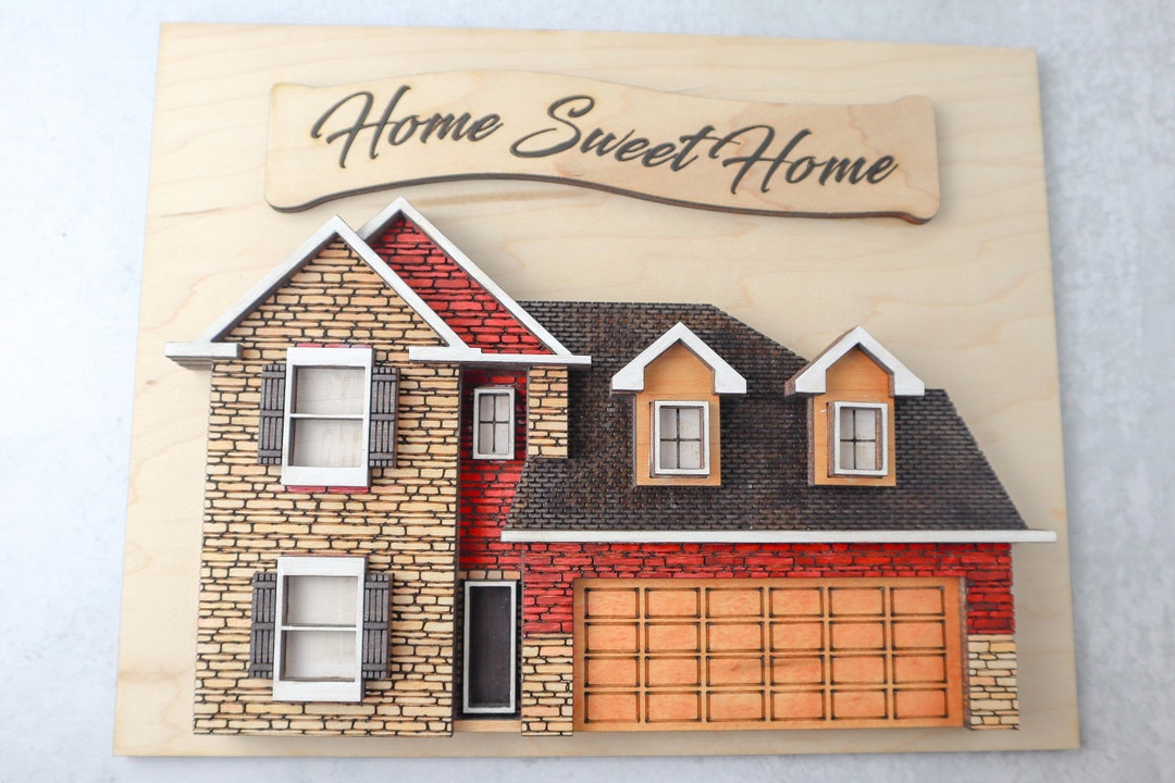 Customized House Svg, Multilayer House Design, Newly Weds Gift, New ...