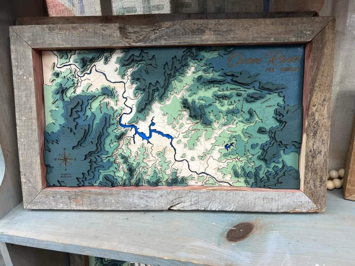 Customized Map Svg, Layered Map Svg, 3d Map, Glowforge File, Laser Cut ...
