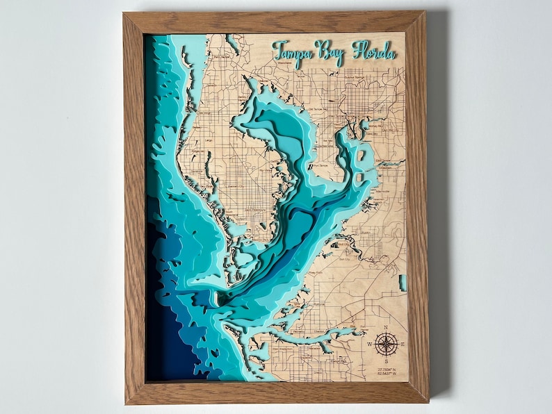 Tampa Bay Gasparilla, Florida, Svg File for Lasers, Lake Map Svg ...
