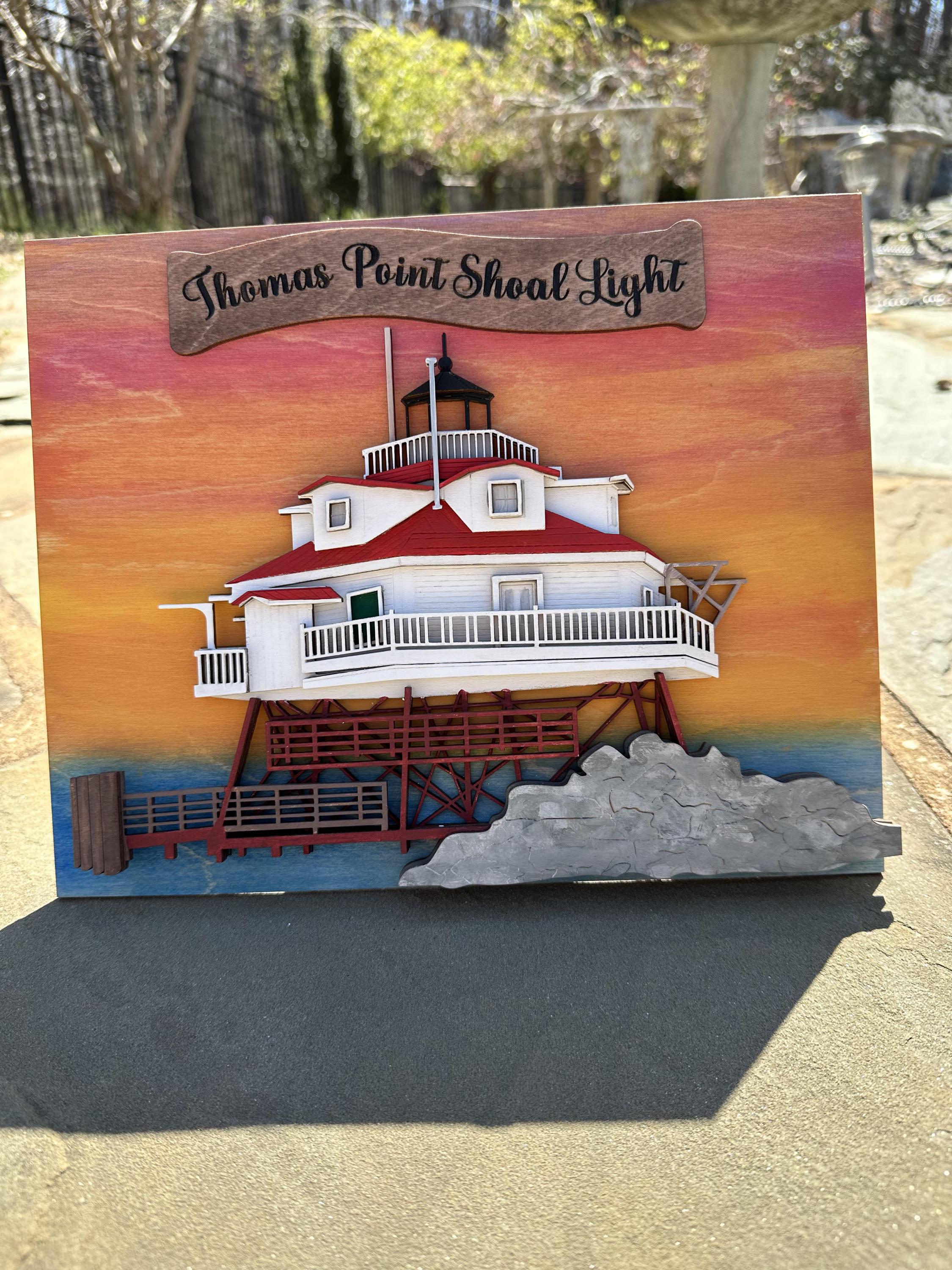 Thomas Point Shoal Lighthouse, Digital File SVG, Laser Cut File SVG ...