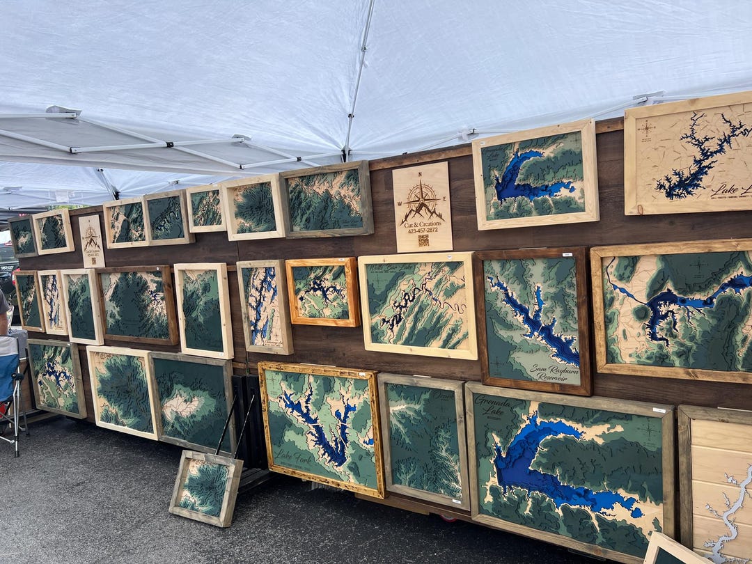 Customized Map Svg, Layered Map Svg, 3d Map, Glowforge File, Laser Cut ...