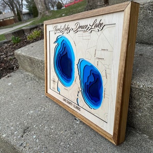 Third Lake/druce Lake Illinois Svg File for Lasers, Lake Map Svg ...