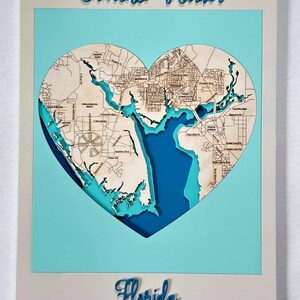 Customized Heart Location Map Svg File for Lasers, Valentines Gift ...