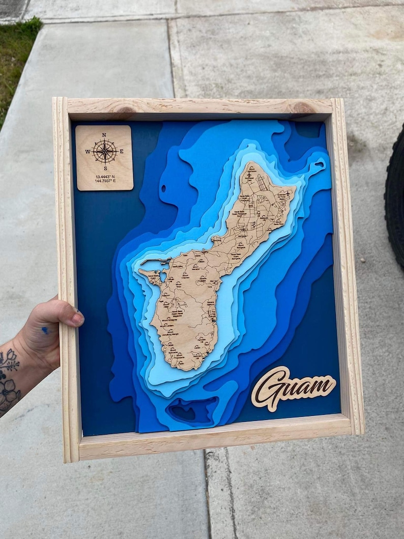 Guam Map Svg Lake Map Svg Glowforge Map Svg Laser Map Cut - Etsy