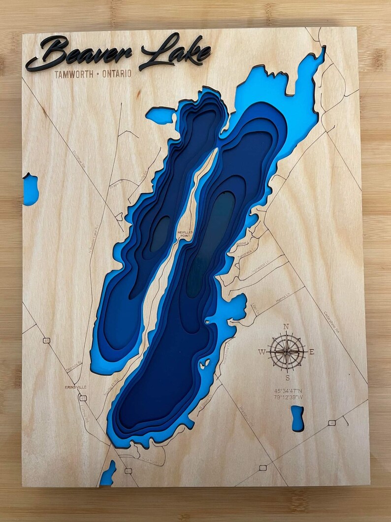 Beaver Lake Svg File for Lasers Coastal Map Svg Laser Map - Etsy