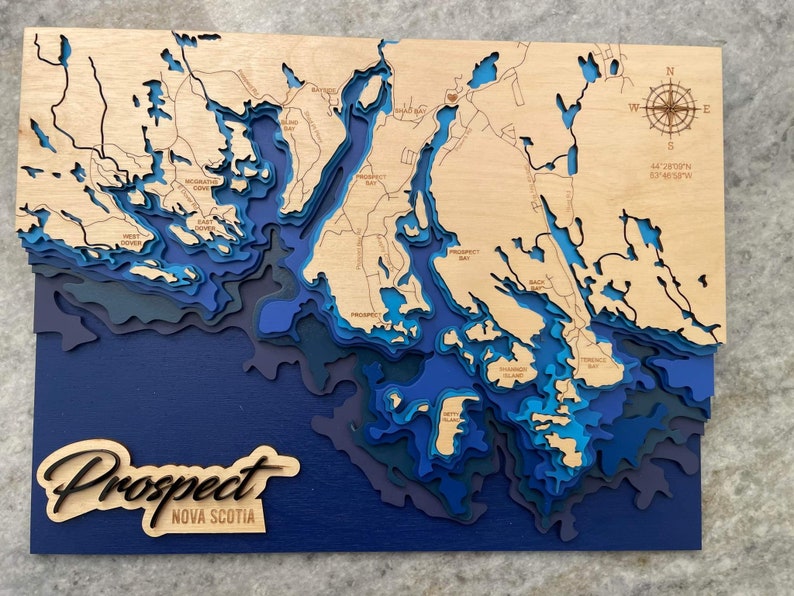 Prospect Canada Svg File for Lasers Coastal Map Svg Laser - Etsy