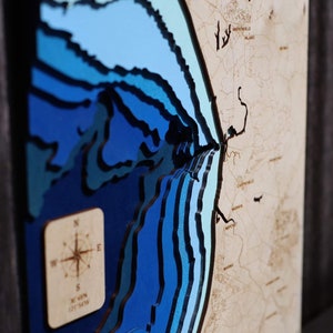 Monterey Bay California Svg File for Lasers, Lake Map Svg, Glowforge ...