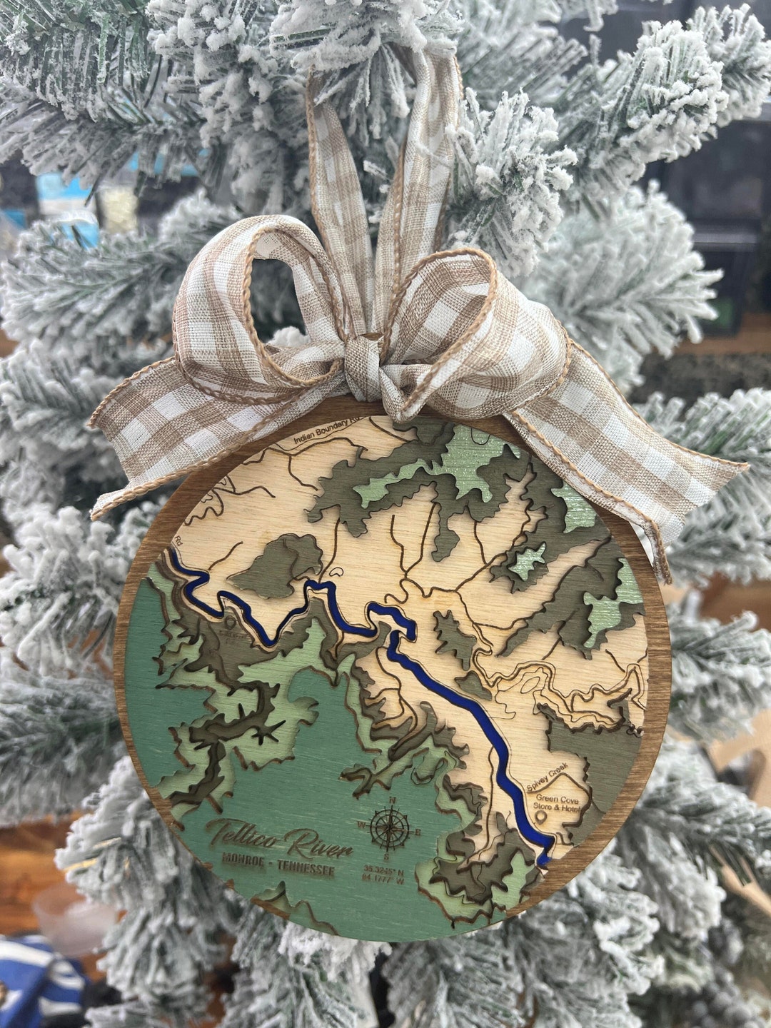 Customized Ornament Map Svg, Multilayer Ornaments,holiday Gifts ...