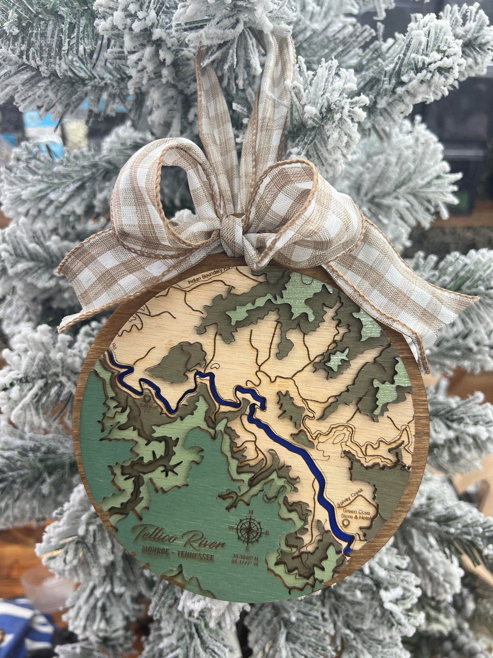 Customized Ornament Map Svg, Multilayer Ornaments,holiday Gifts ...