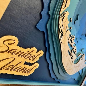 Sanibel Island Bathymetric Map SVG: Laser Cut File, Glowforge/xtool ...