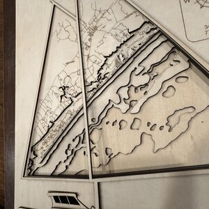 Surf City Sailboat Laser Cut Map SVG File: Nautical Theme - Etsy