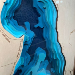 Coldwater Lake Michigan Svg File for Lasers, Lake Map Svg, Glowforge ...