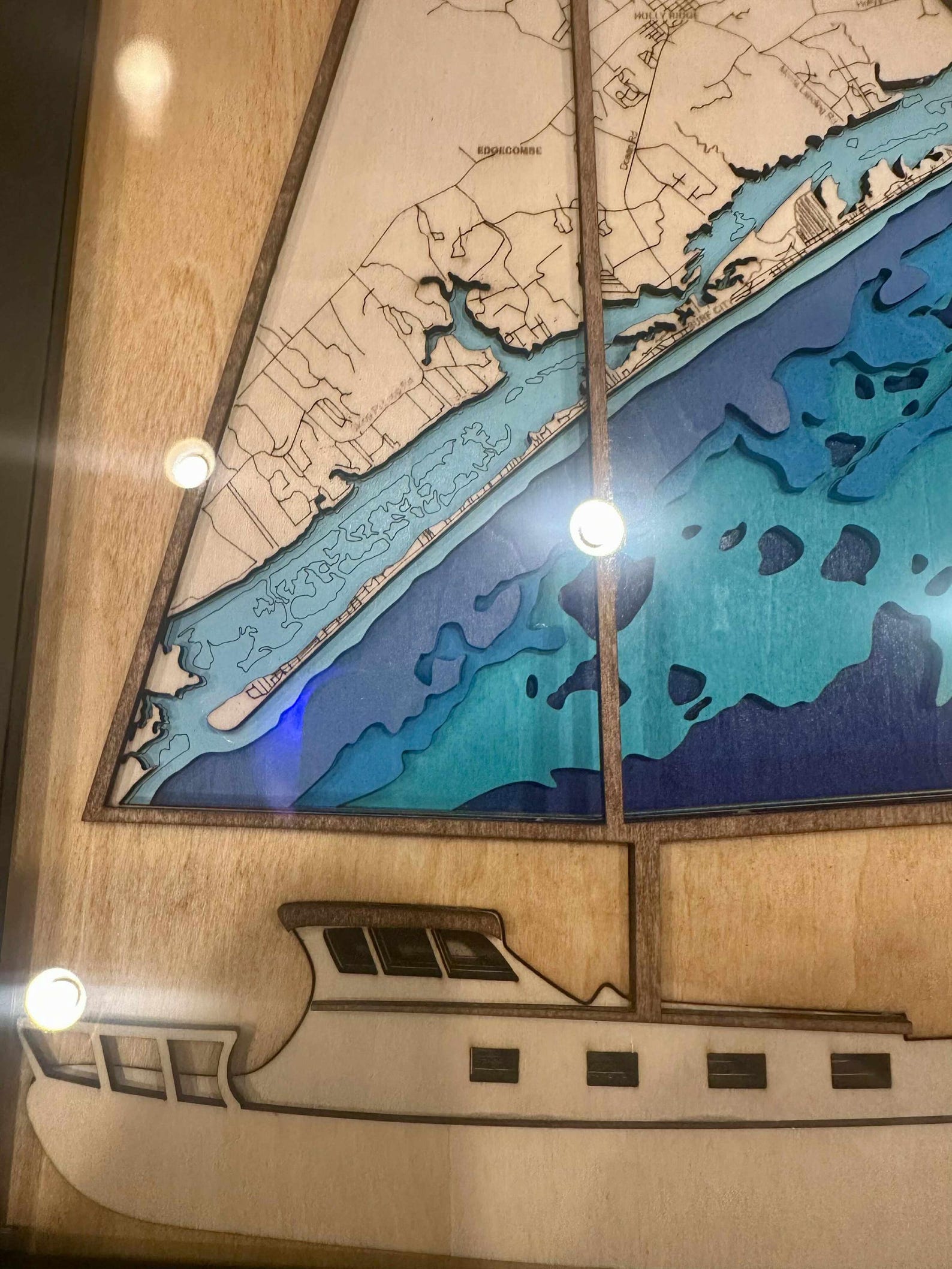 Surf City Sailboat Laser Cut Map SVG File: Nautical Theme - Etsy