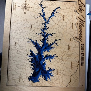 Lake Murray Map Svg File for Lasers, Topographic Map, Lake Map Svg ...