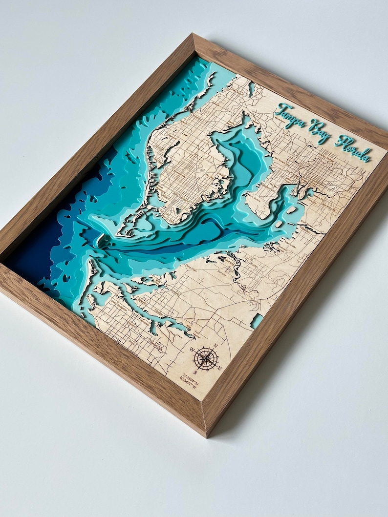 Tampa Bay Gasparilla, Florida, Svg File for Lasers, Lake Map Svg ...