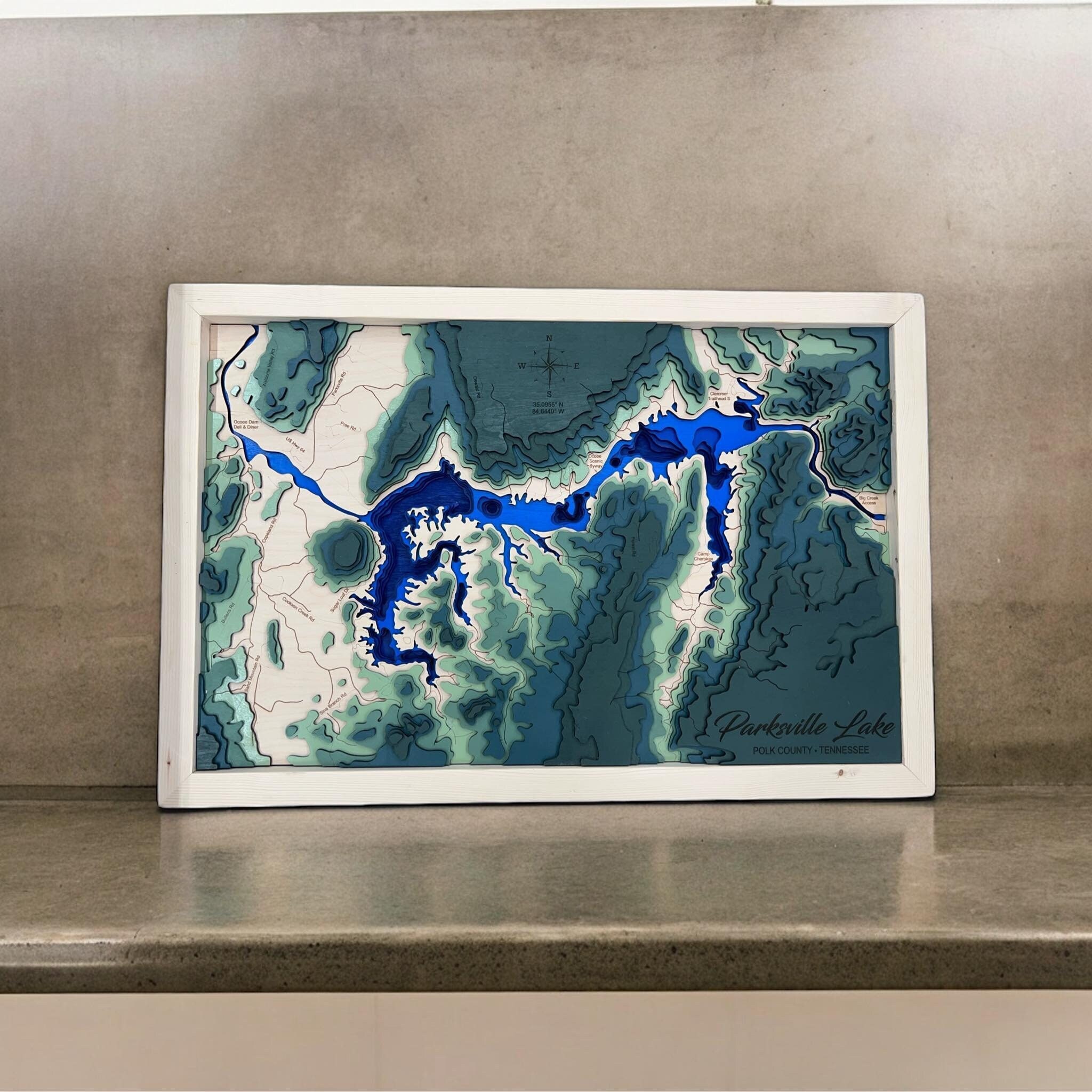 Customized Map Svg, Layered Map Svg, 3d Map, Glowforge File, Laser Cut ...