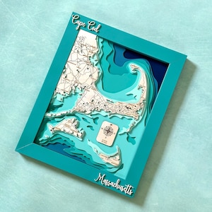 Cape Cod Massachusetts Svg File for Lasers, Lake Map Svg, Glowforge Map ...