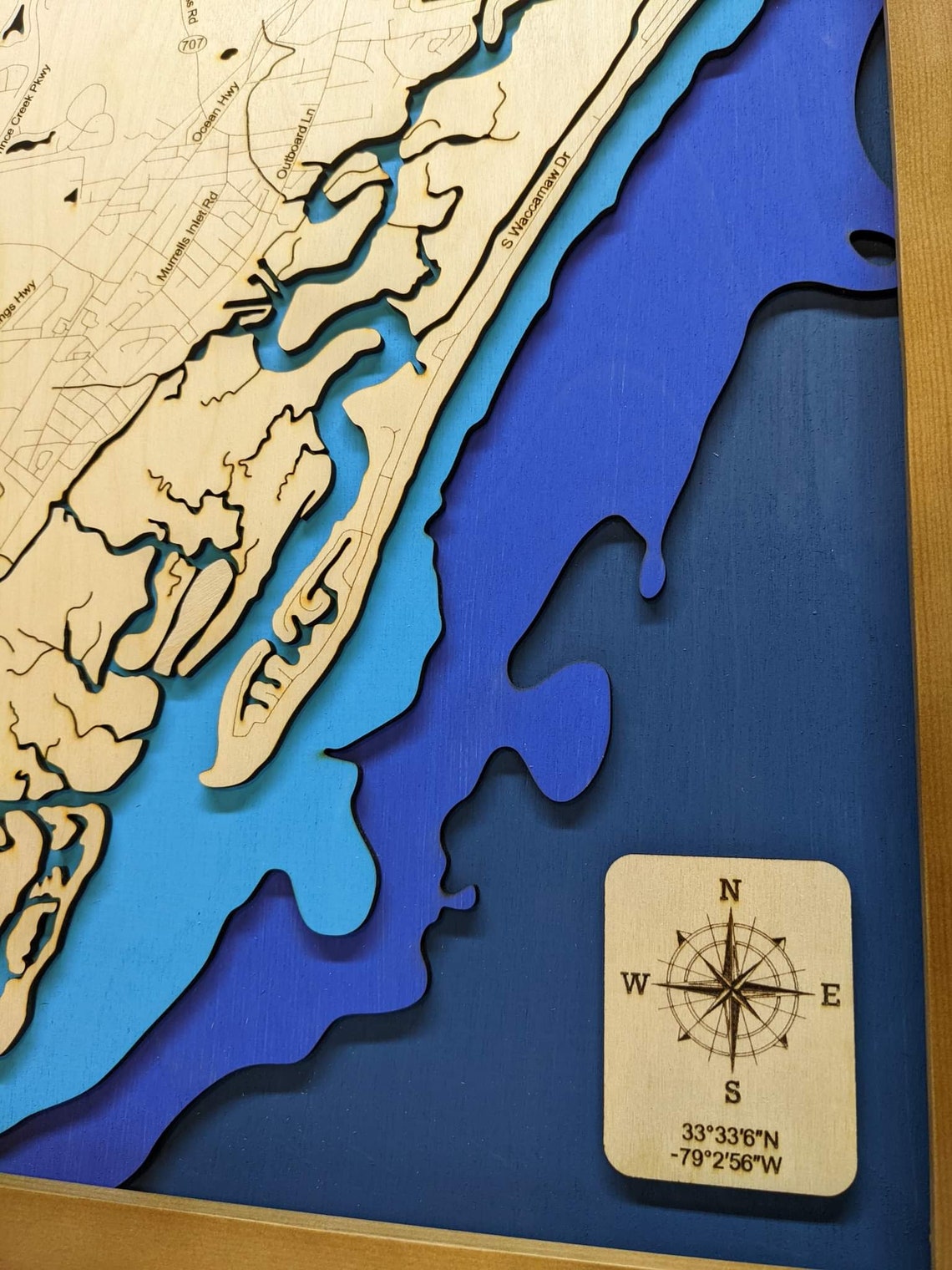 Murrells Inlet Map Svg Lake Map Svg Bathymetic Map Svg - Etsy