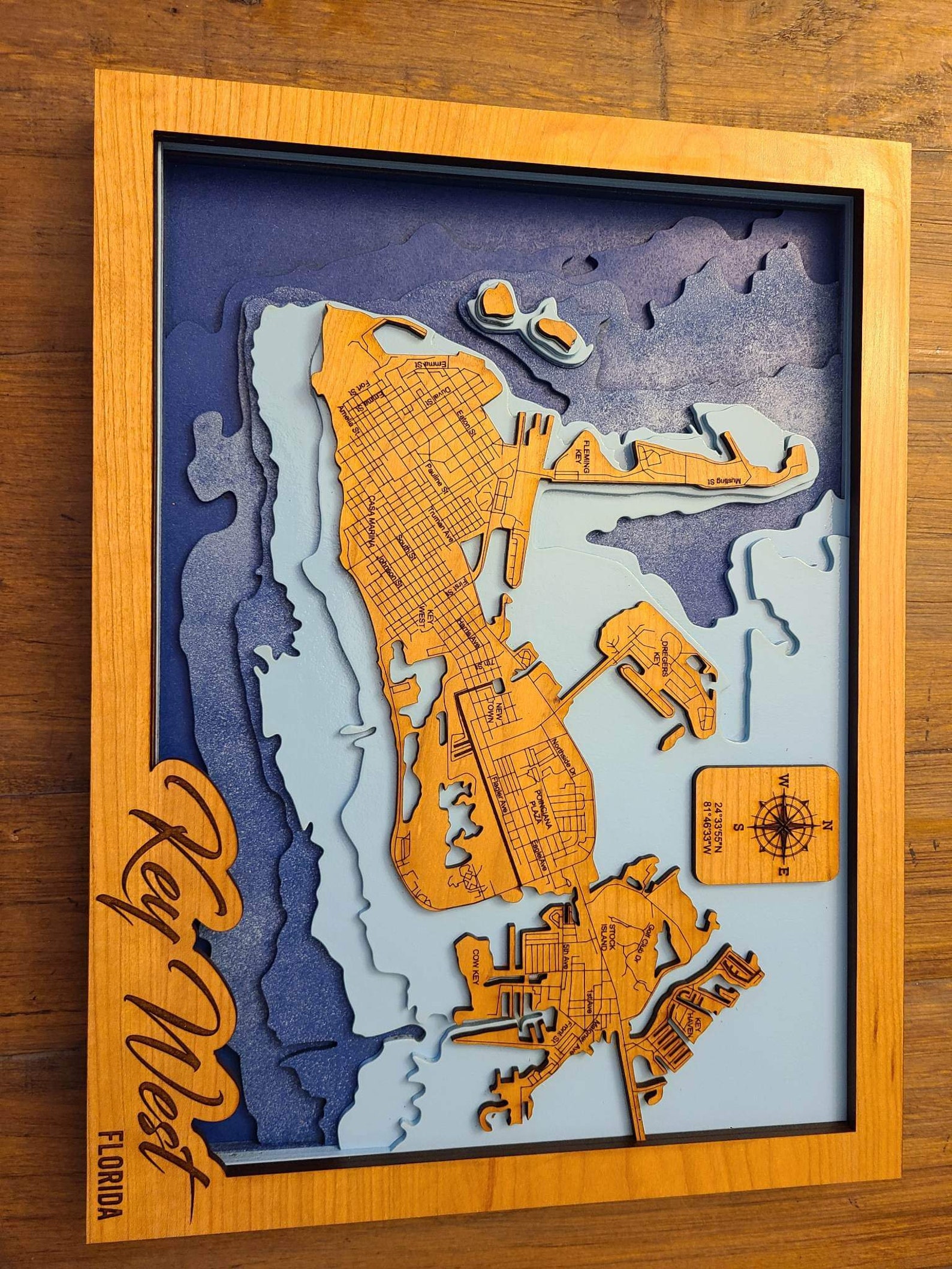 Key West Florida Map Svg File for Lasers Lake Map Svg - Etsy