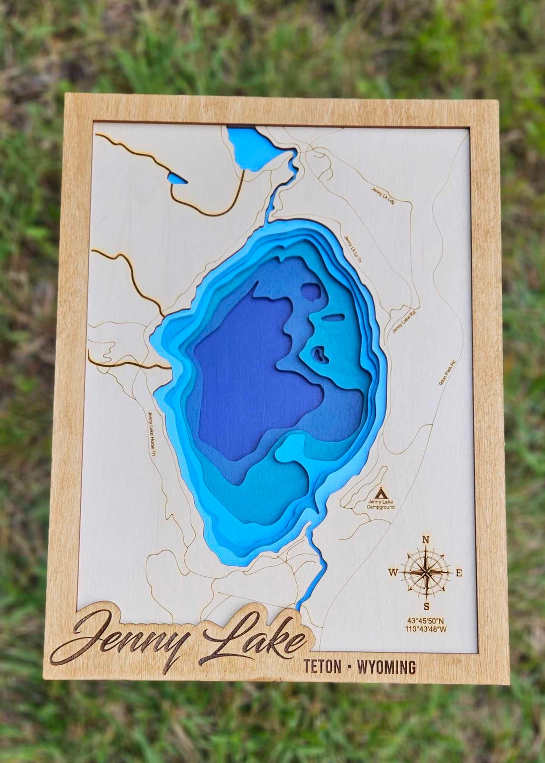 Jenny Lake Svg File,lake Svg, Glowforge Lake Map Svg, Laser Cut Map ...