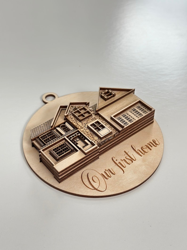 Custom House Ornament SVG: Multilayer Laser Cut File (digital Download ...