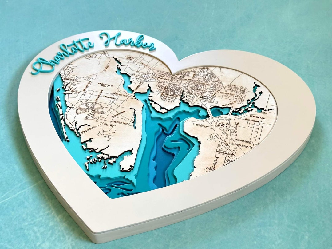 Customized Heart Location Map Svg File for Lasers, Valentines Gift ...