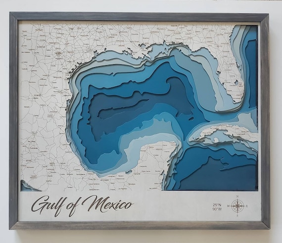 Gulf of Mexico Map Svg Filelake Svg Glowforge Lake Map Svg - Etsy