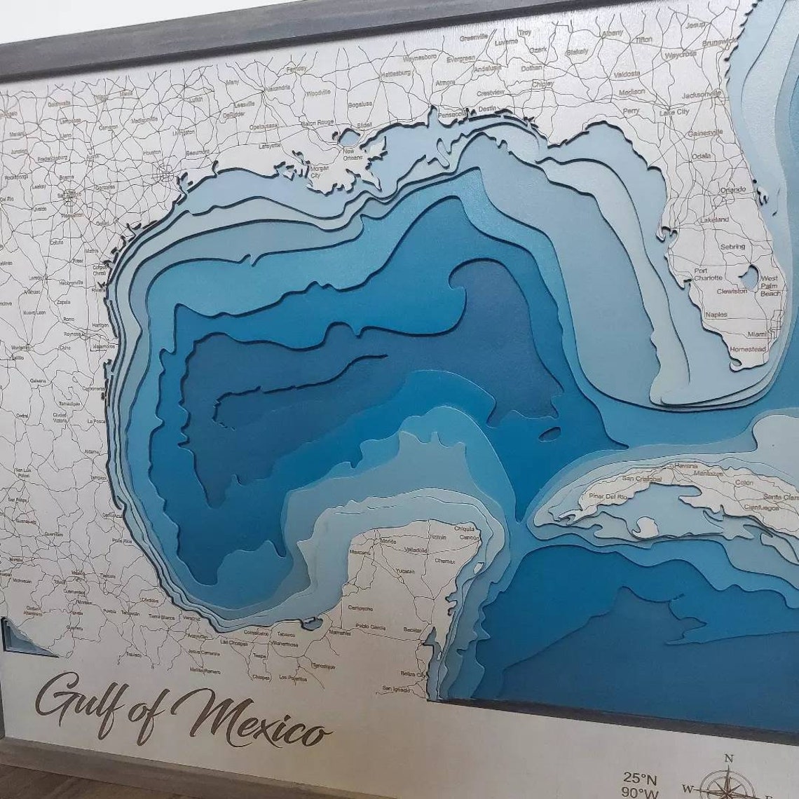 Gulf of Mexico Map Svg File,lake Svg, Glowforge Lake Map Svg, Laser Cut ...