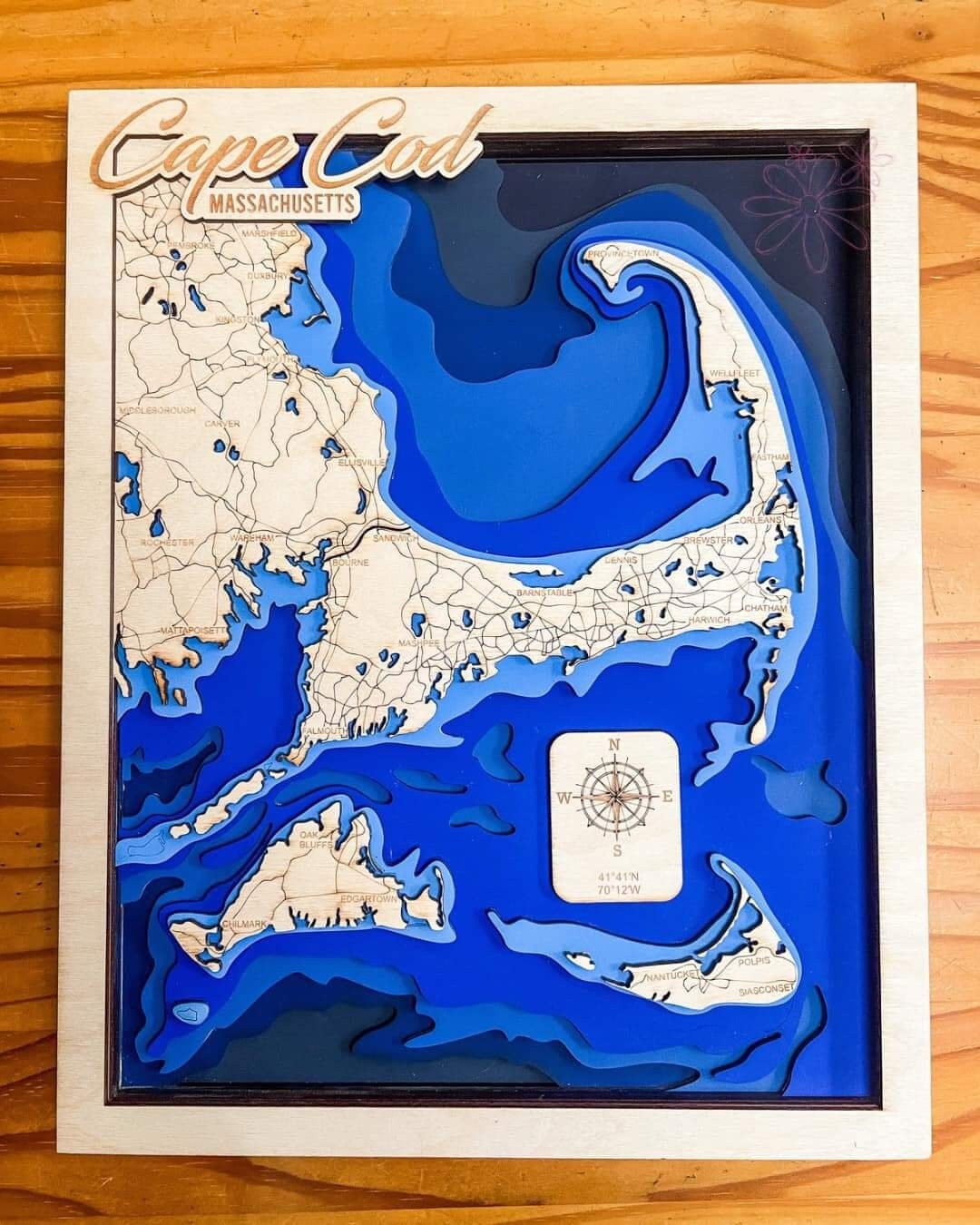Cape Cod Massachusetts Svg File for Lasers, Lake Map Svg, Glowforge Map ...