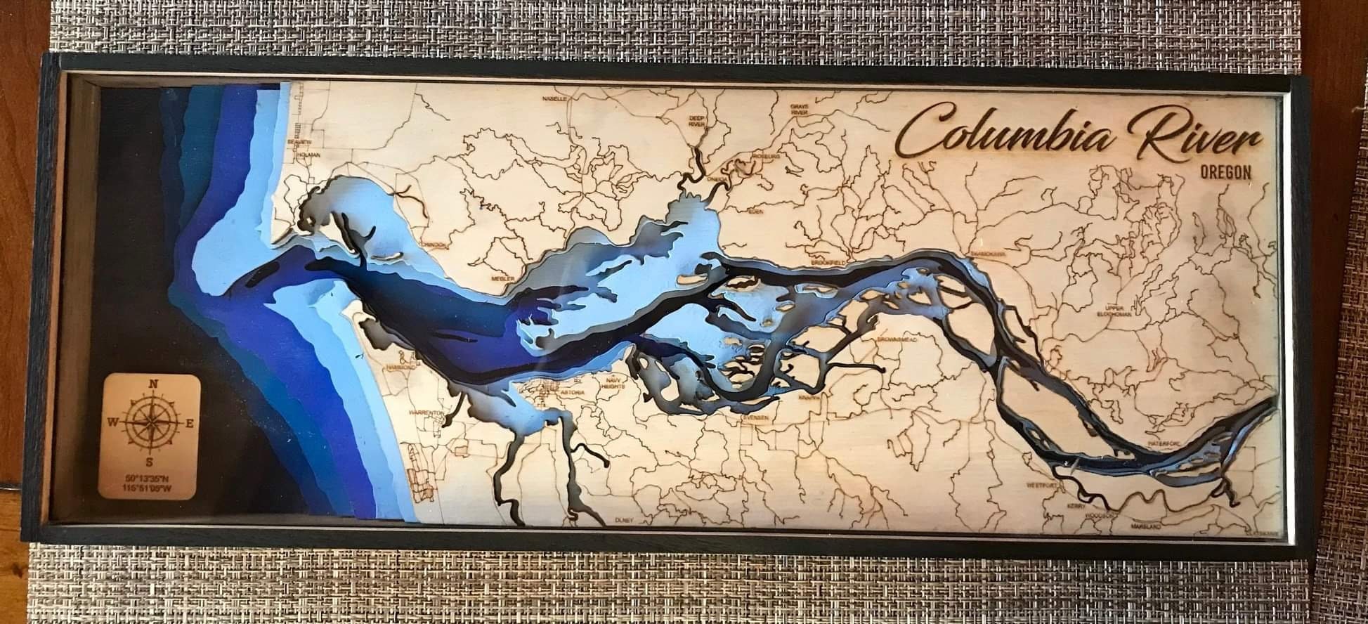 Columbia River Map Svg File for Lasers Topographic Map Lake - Etsy Canada