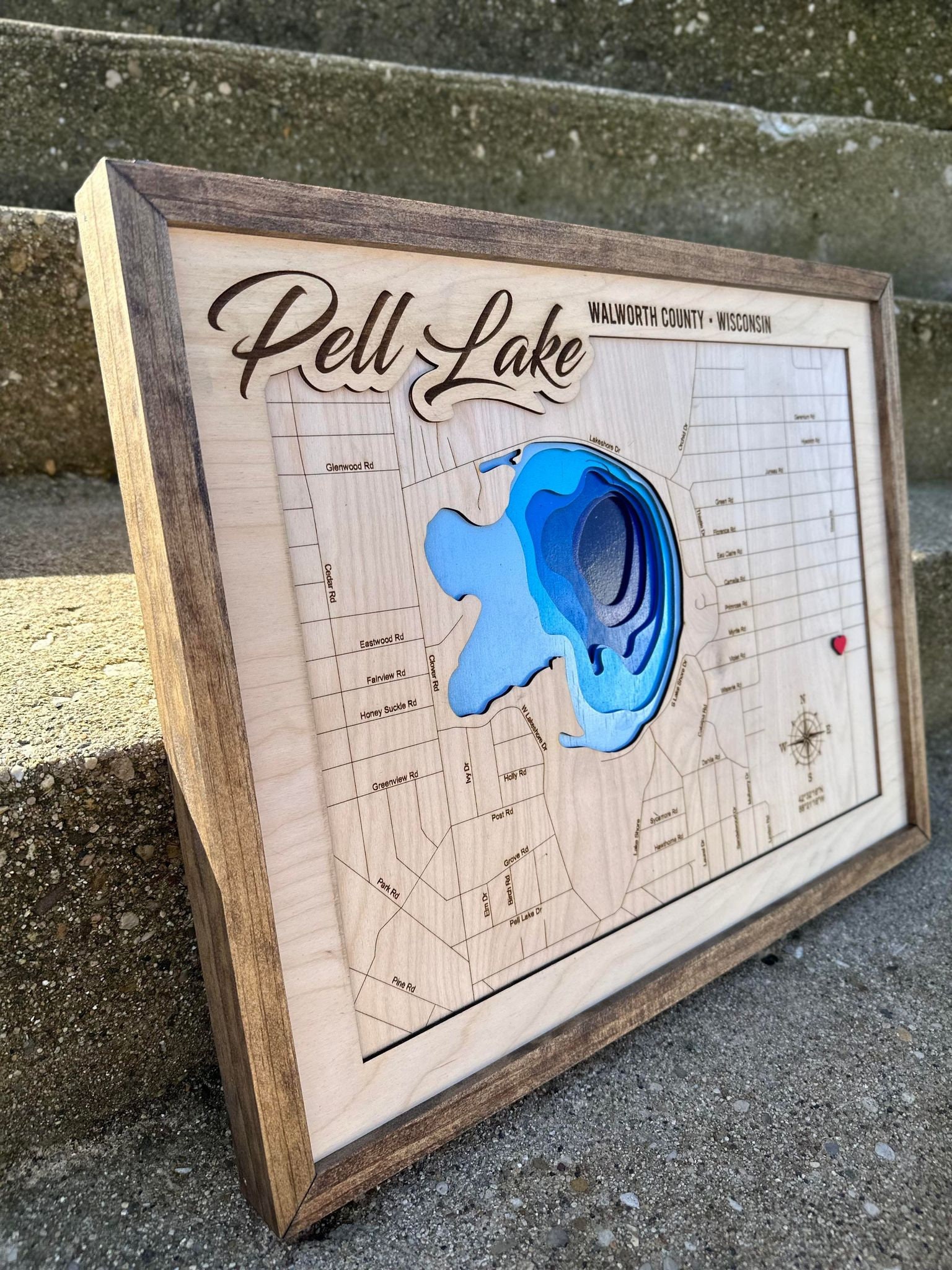 Buy Pell Lake Map Svg File for Lasers Lake Map Svg Glowforge Map Online ...