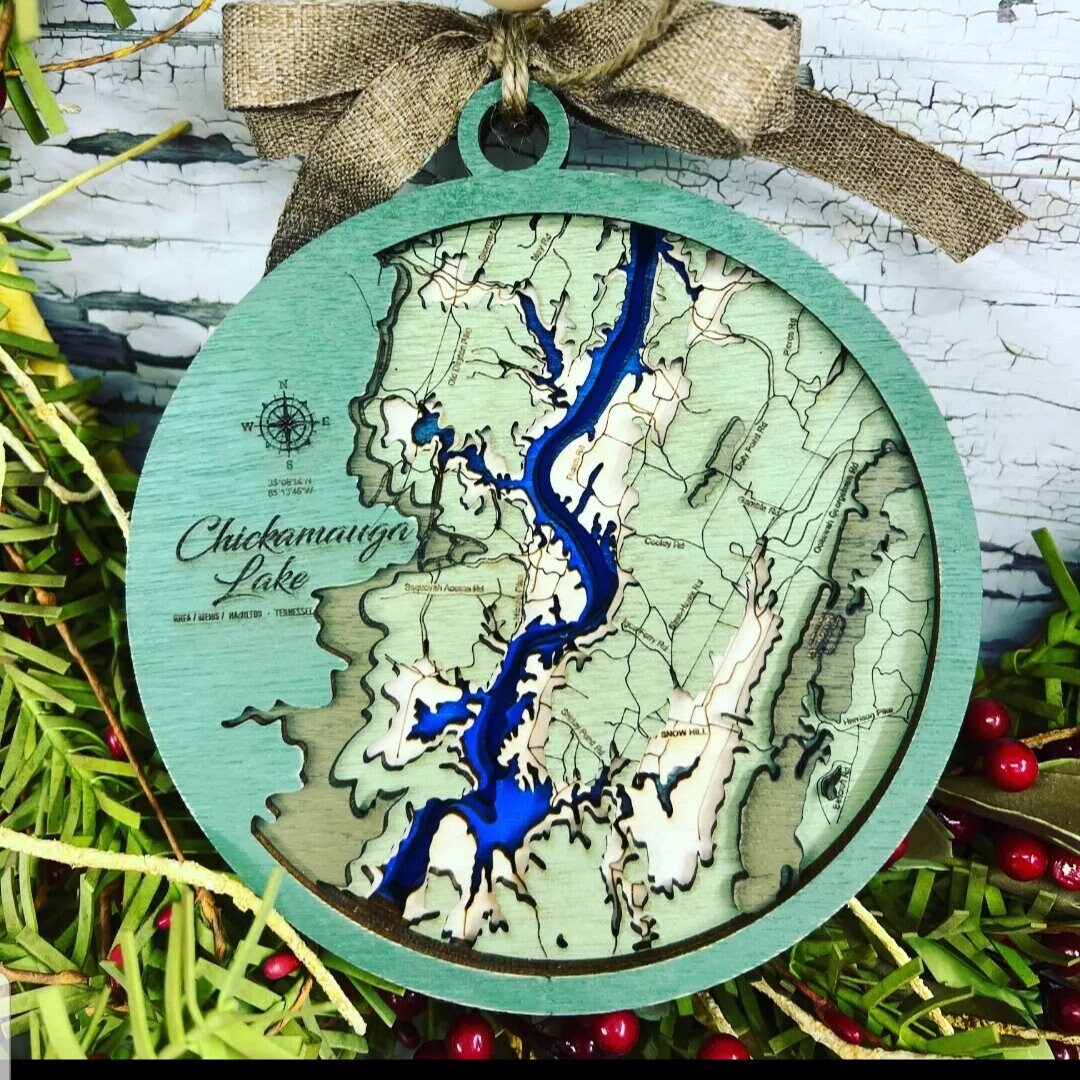 Customized Christmas Ornament Svg, Holiday Map Ornament, Christmas Gift ...