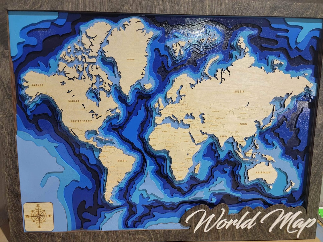 24" × 32" World Map Svg File for Larger Lasers, World Map Svg, Laser ...