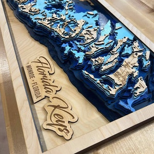 Florida Keys Svg, Lake Map Svg, Glowforge Svg File, Laser Cut Map Svg ...