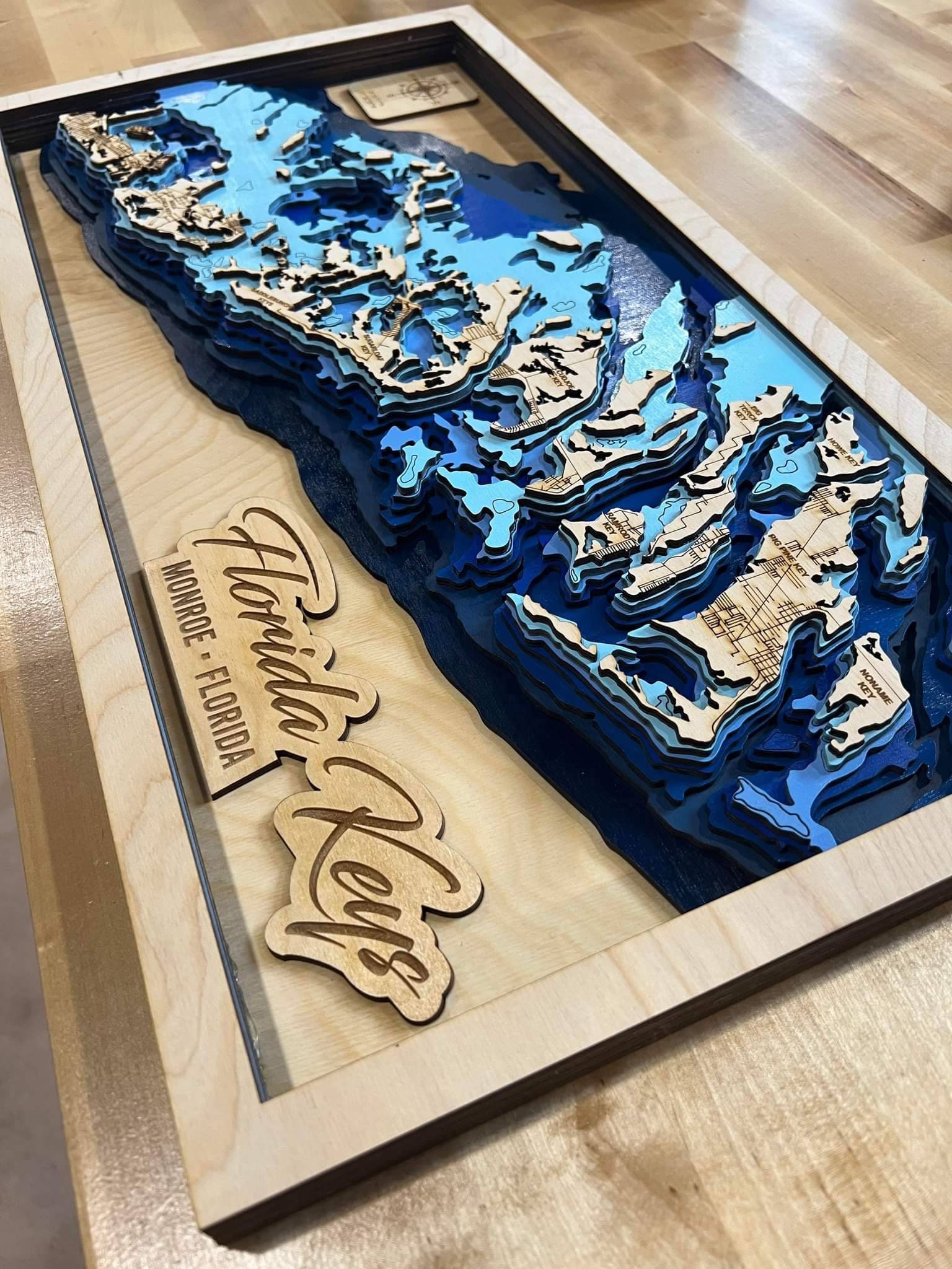 Florida Keys svg mapa del lago Svg glowforge svg file mapa - Etsy México