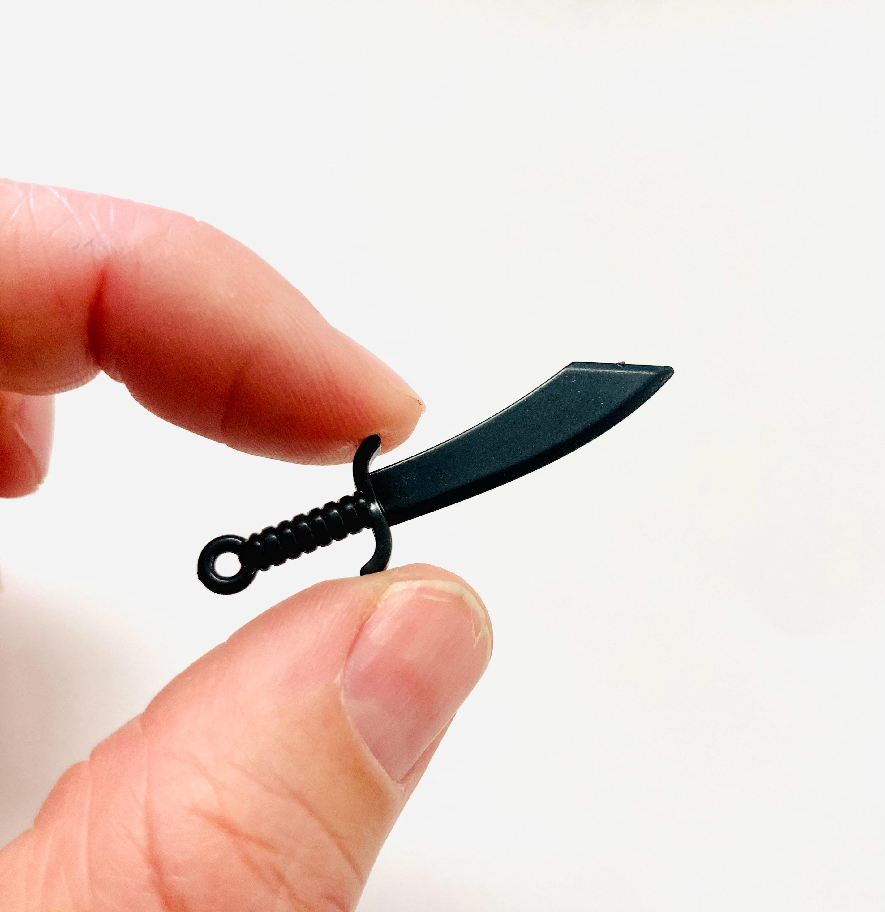 Miniature Sword Micro Mini Broadsword Hunting Machete Plastic Scimitar ...