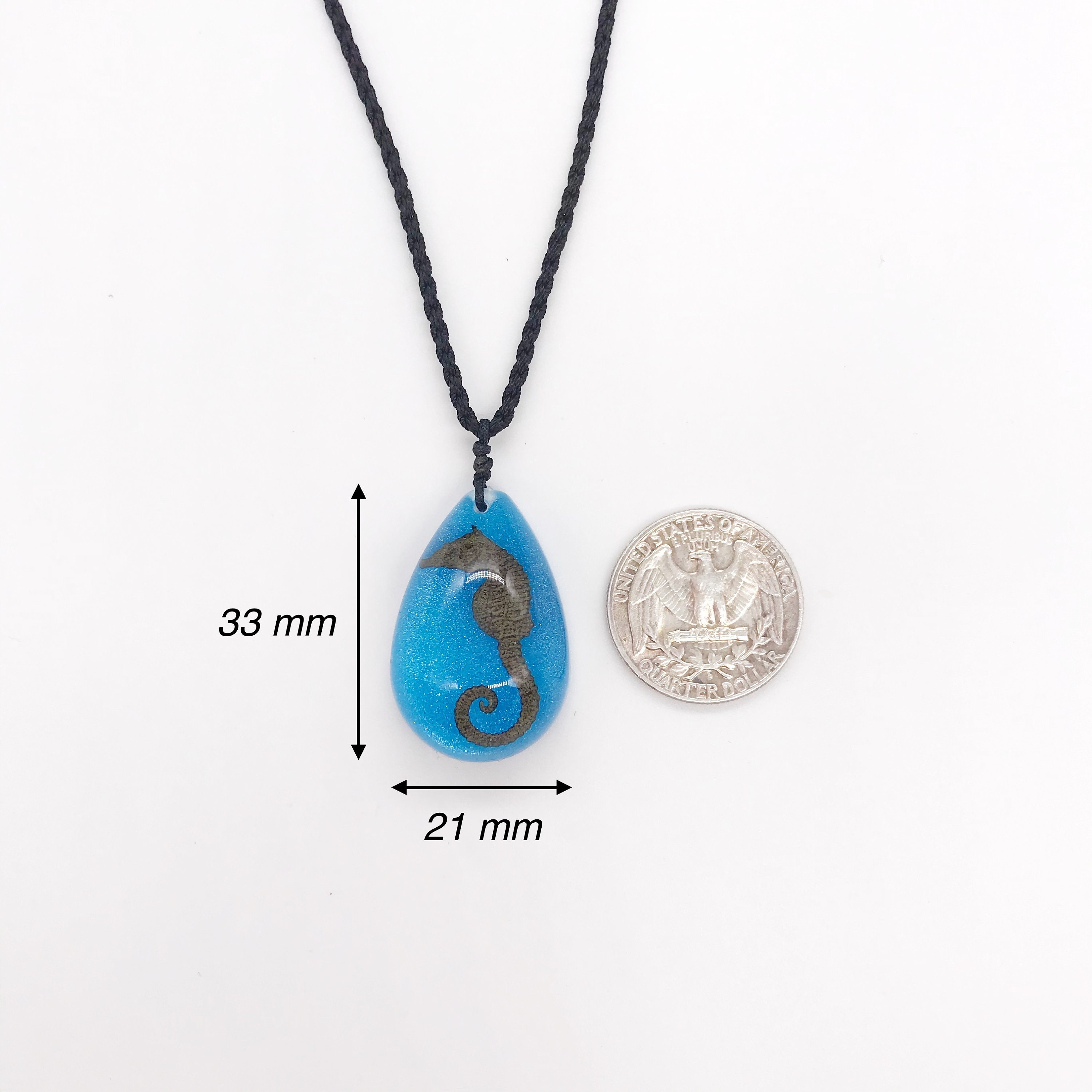 Resin Hippocampus Specimen Pendant Necklace - Etsy