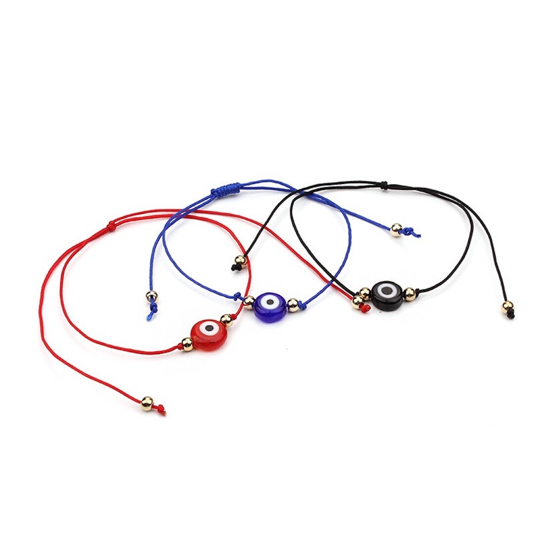 Evil Eye Bracelet Red String Kabbalah Protection Handmade - Etsy