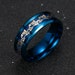 Blue Tone Dragon Stainless Steel Band Rings for Men/ Women/ Couple - Etsy