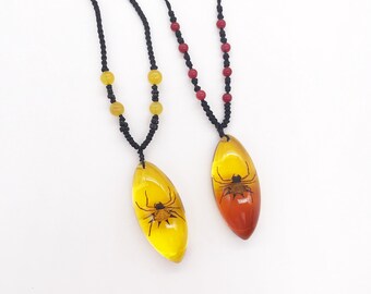 Spider Resin Necklace | Etsy