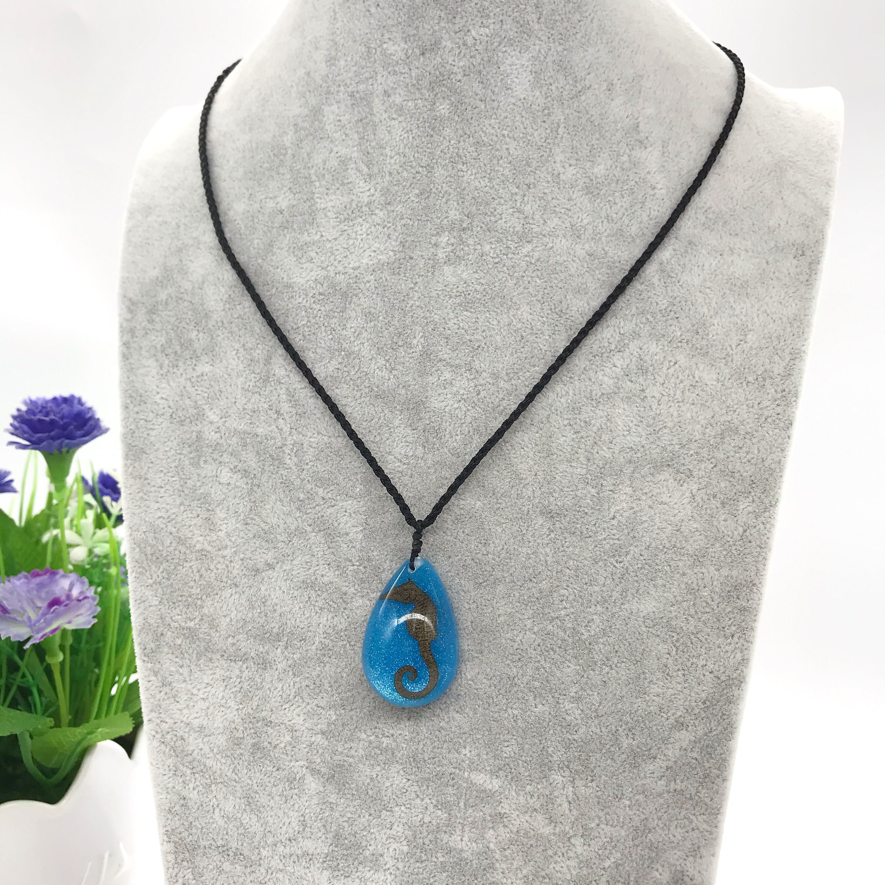 Resin Hippocampus Specimen Pendant Necklace | Etsy