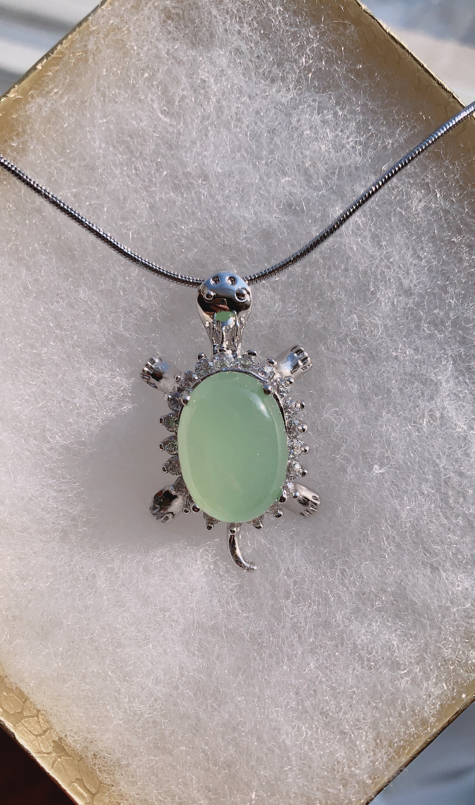 Green Jade Turtles Pendant Necklace large - Etsy