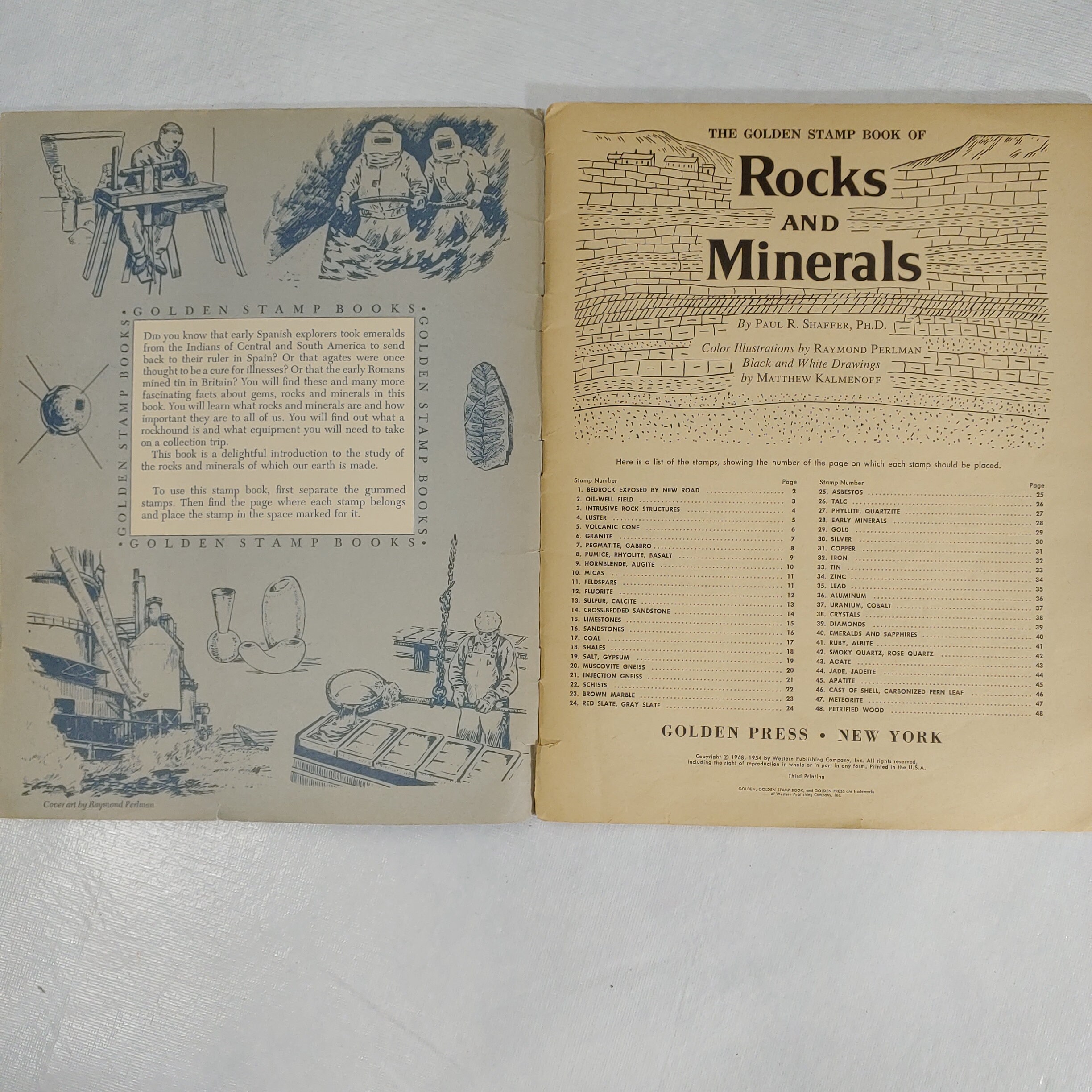 The Golden Stamp Book of Rocks and Minerals Softcover 1968 - Etsy