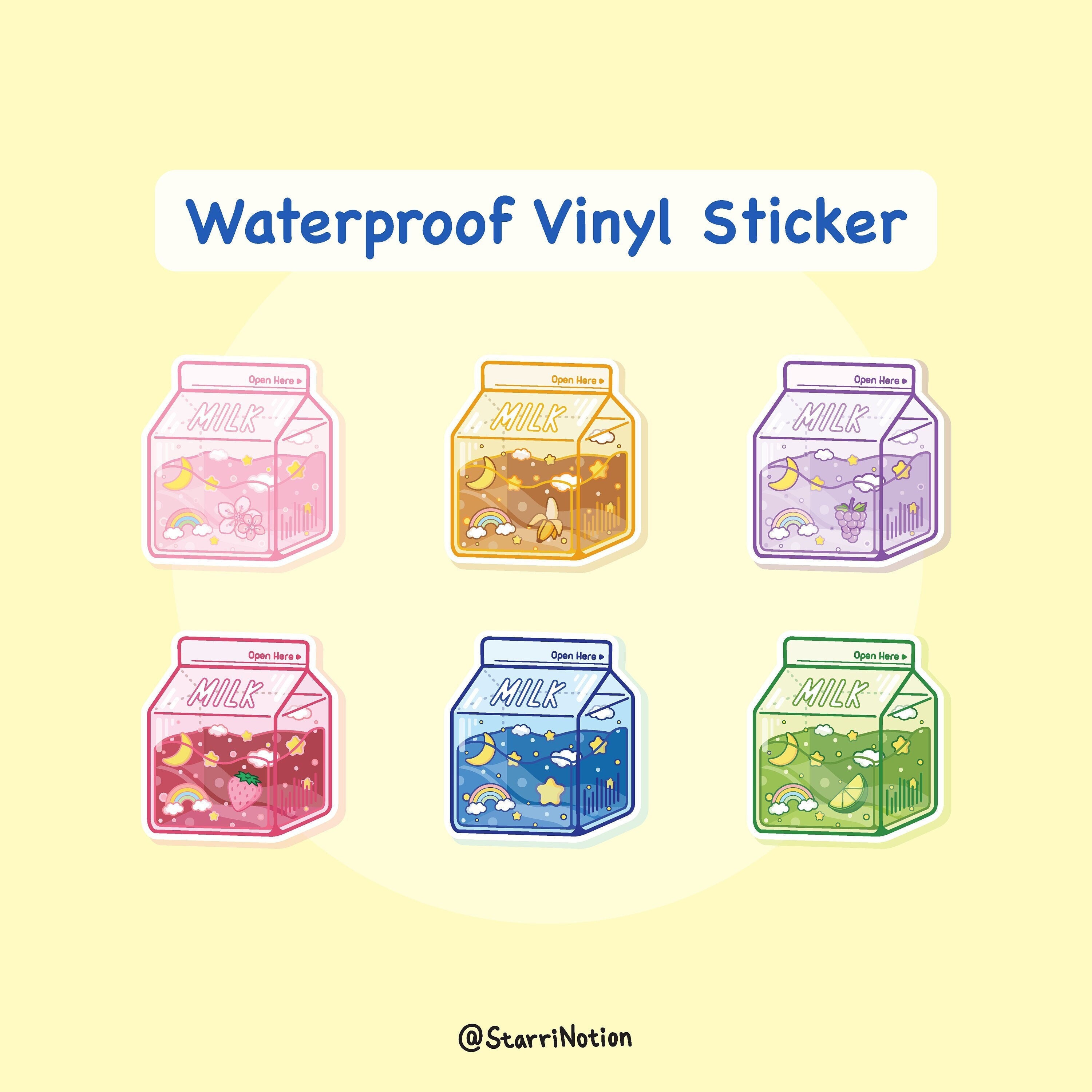 Papercraft Stickers Colourful Milk Box Stickers Milk Carton Sticker ...