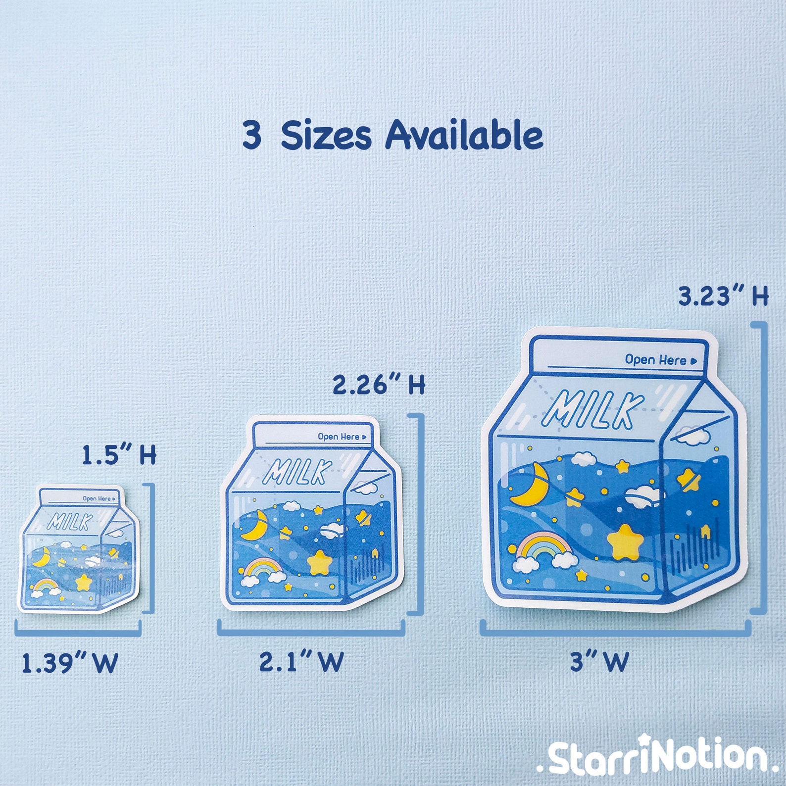 Starry Milk Box Sticker Colourful Milk Carton Water - Etsy