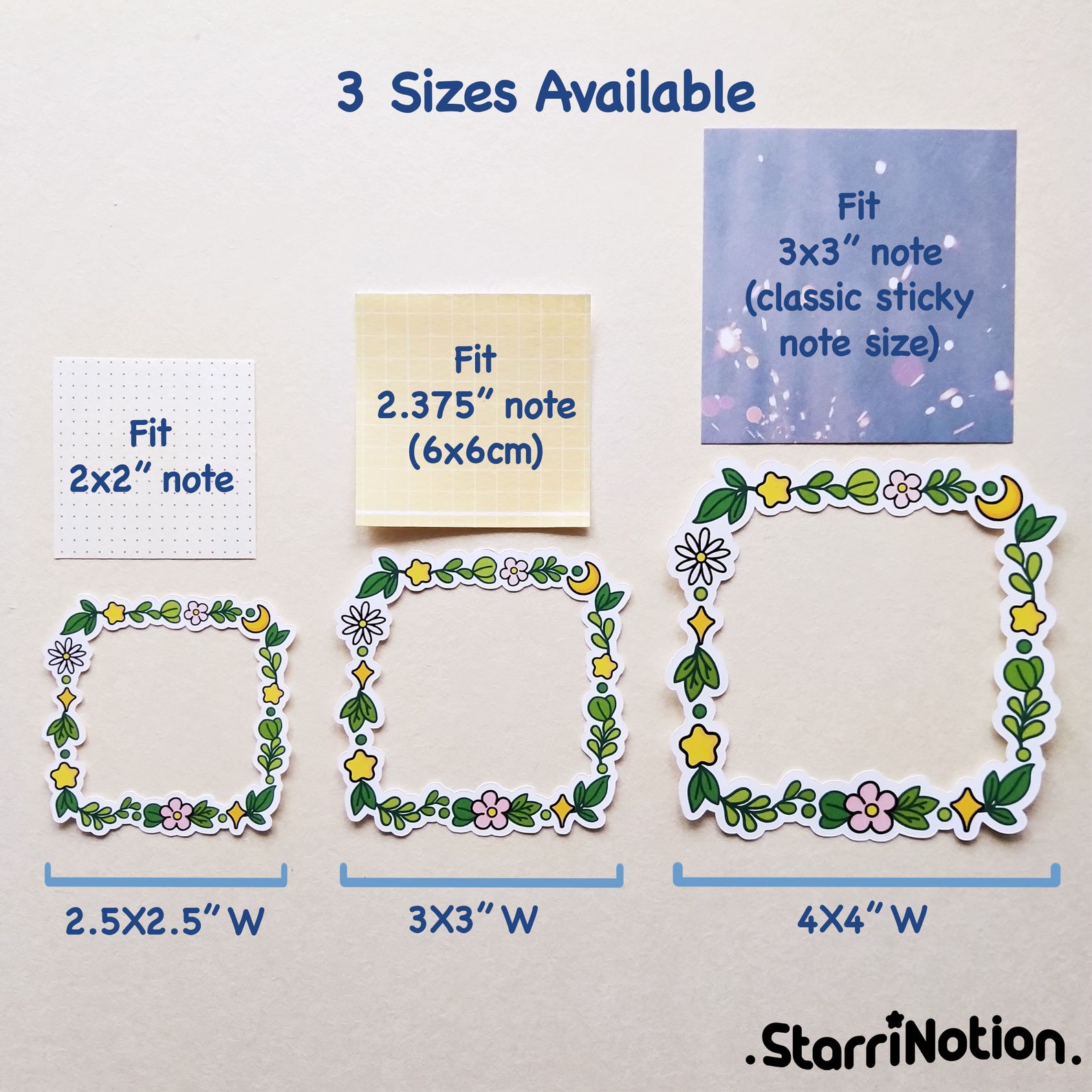 Flower Frame Sticker Set Bullet Journal Sticker Deco - Etsy