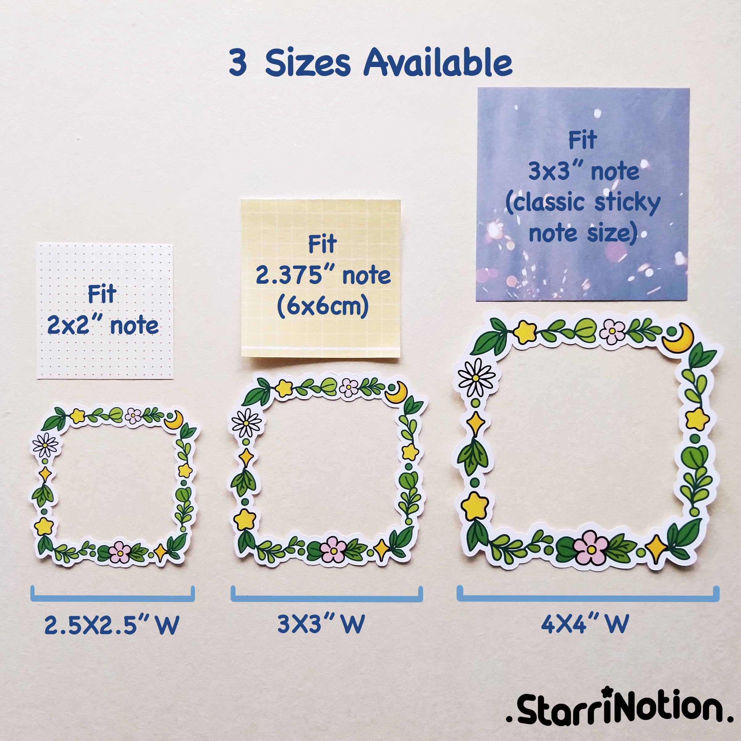 Flower Frame Sticker Set Bullet Journal Sticker Deco - Etsy