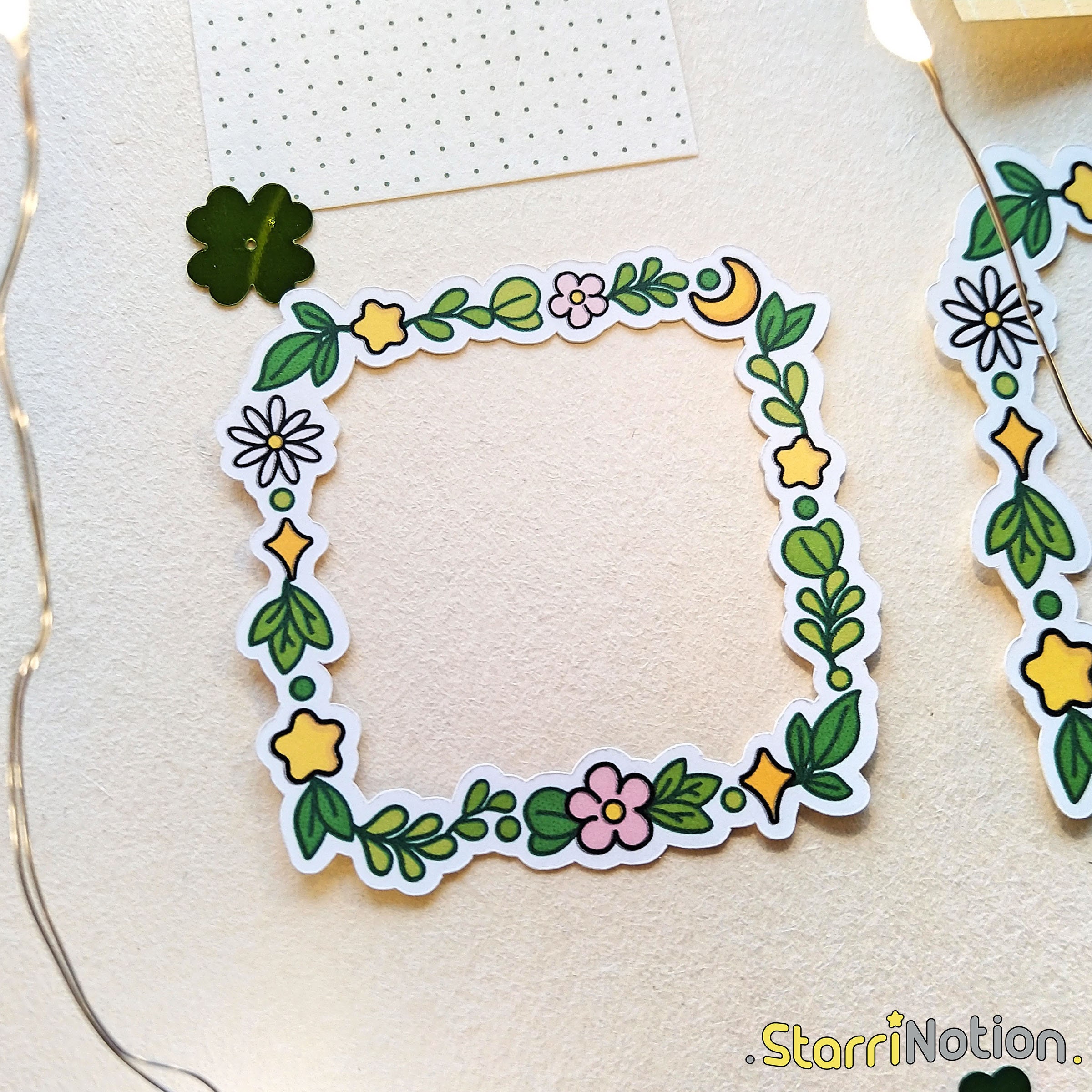 Flower Frame Sticker Set Bullet Journal Sticker Deco - Etsy