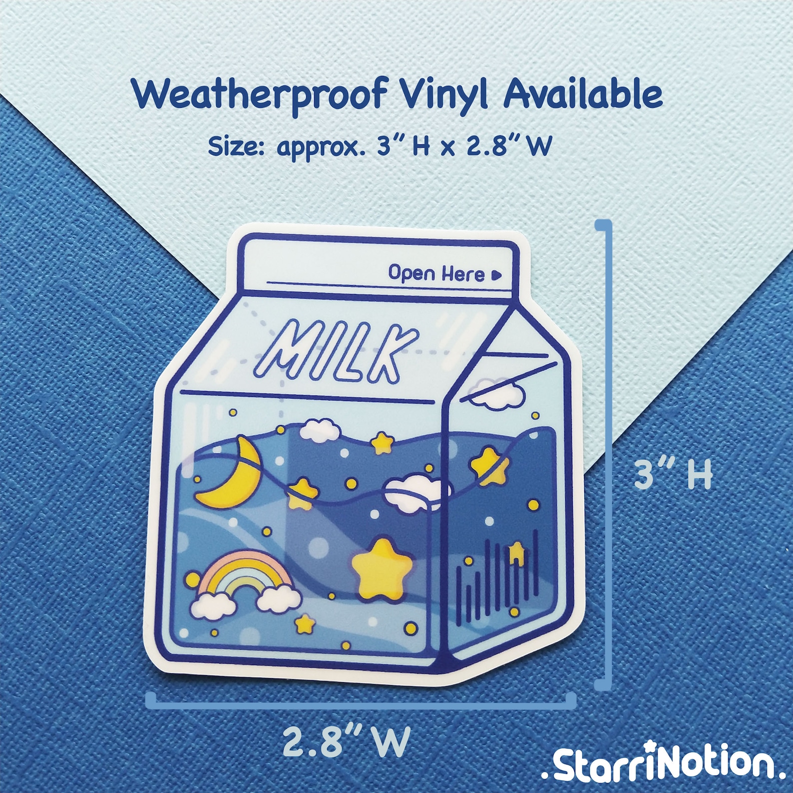Starry Milk Box Sticker Colourful Milk Carton Water - Etsy