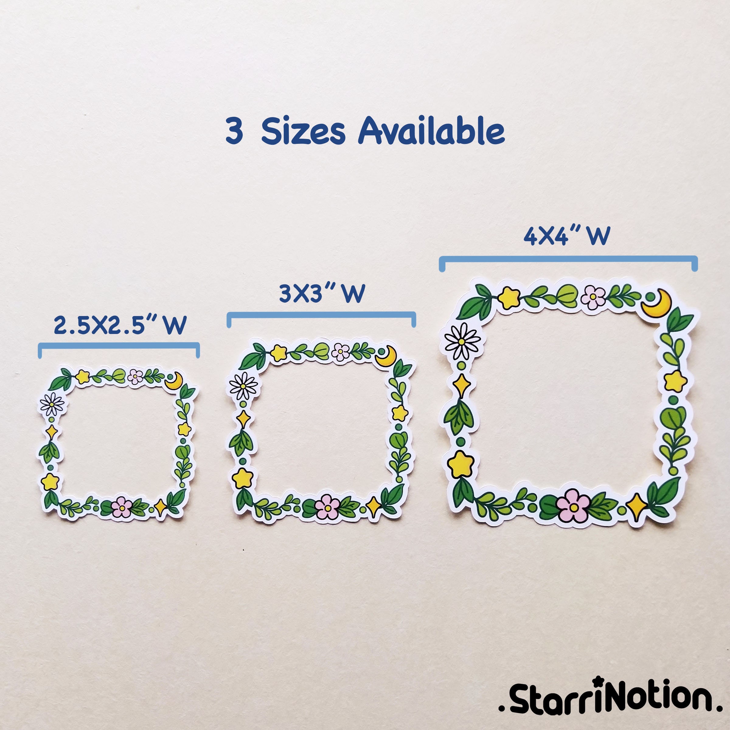 Flower Frame Sticker Set Bullet Journal Sticker Deco - Etsy